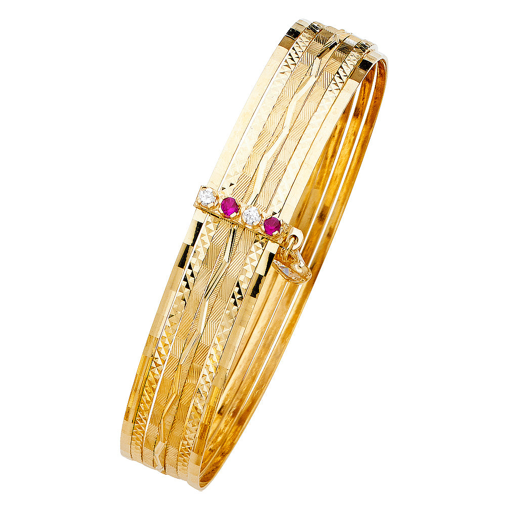 14K SEMANARIO 7DAYS BANGLE WITH CZ – Blanca's Jewelry