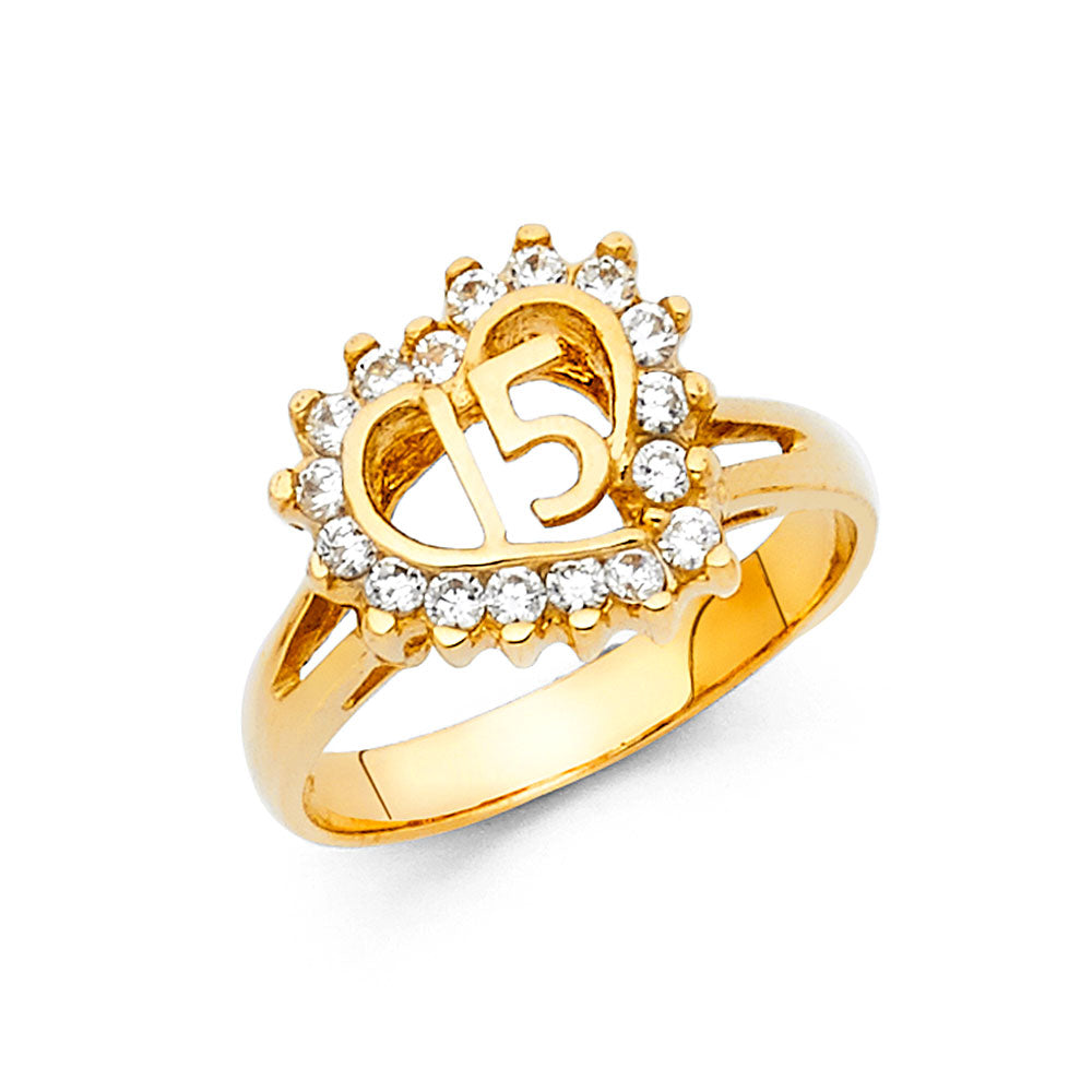 14KY CZ 15YEARS RING – Blanca's Jewelry