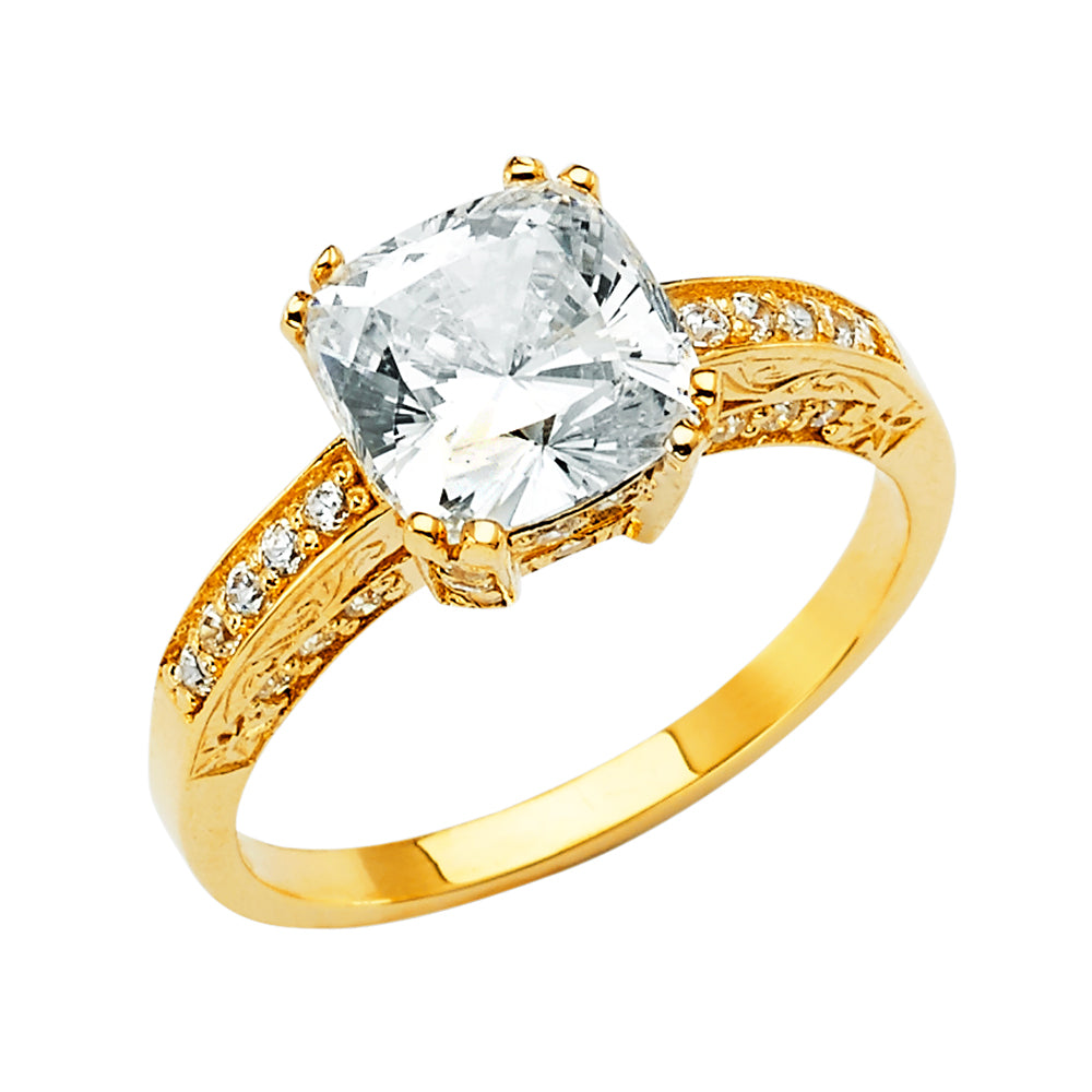 14K CZ ENGAGEMENT RING – Blanca's Jewelry