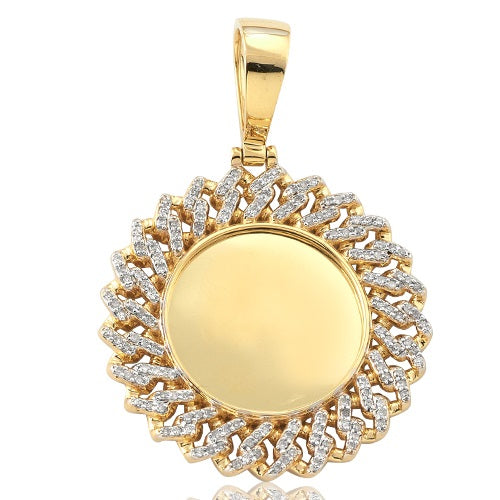 10K 0.40CTW DIAMOND MEMORY SQUARE CUBAN LINK PENDANT – Blanca's Jewelry