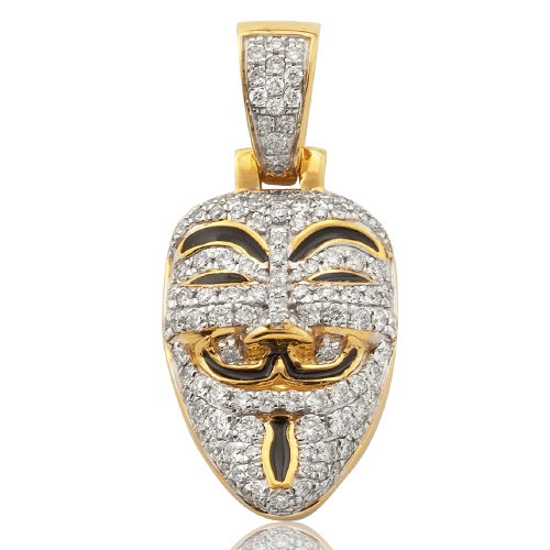 10K 1.00CTW DIAMOND ANONYMOUS MASK PENDANT – Blanca's Jewelry