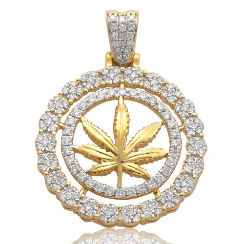 10K 0.90CTW DIAMOND CANNABIS WEED MARIJUANA LEAF PENDANT – Blanca's Jewelry